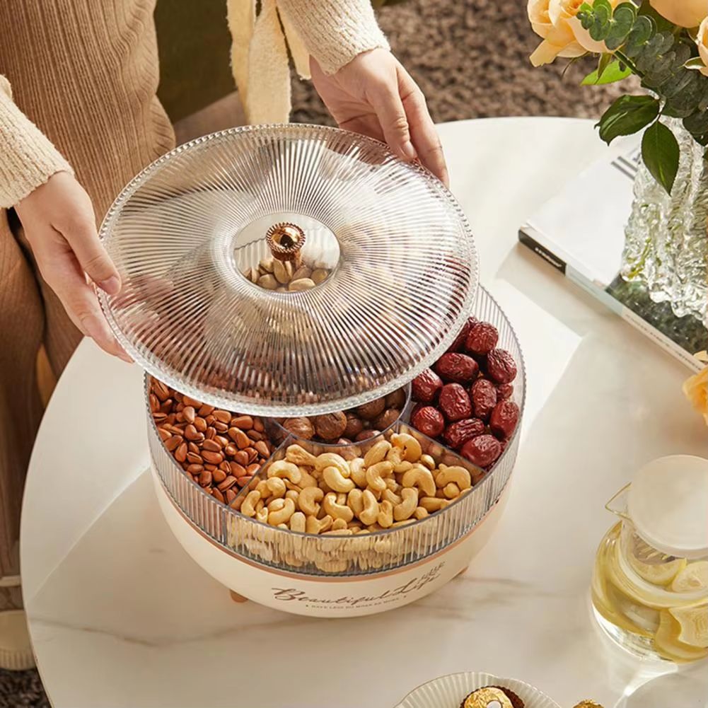 Buy 360 Rotating Snack and Dry Fruit Tray - 8 Portion-Acrylic-Special ...